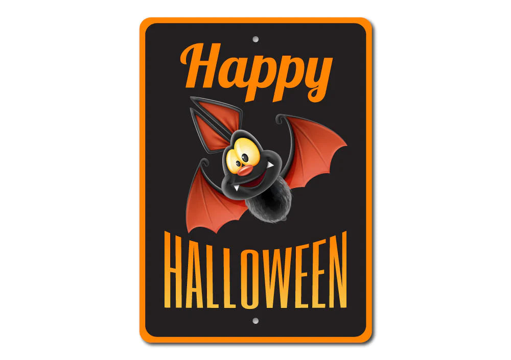 Happy Halloween Bat Sign – Nightmare Toys