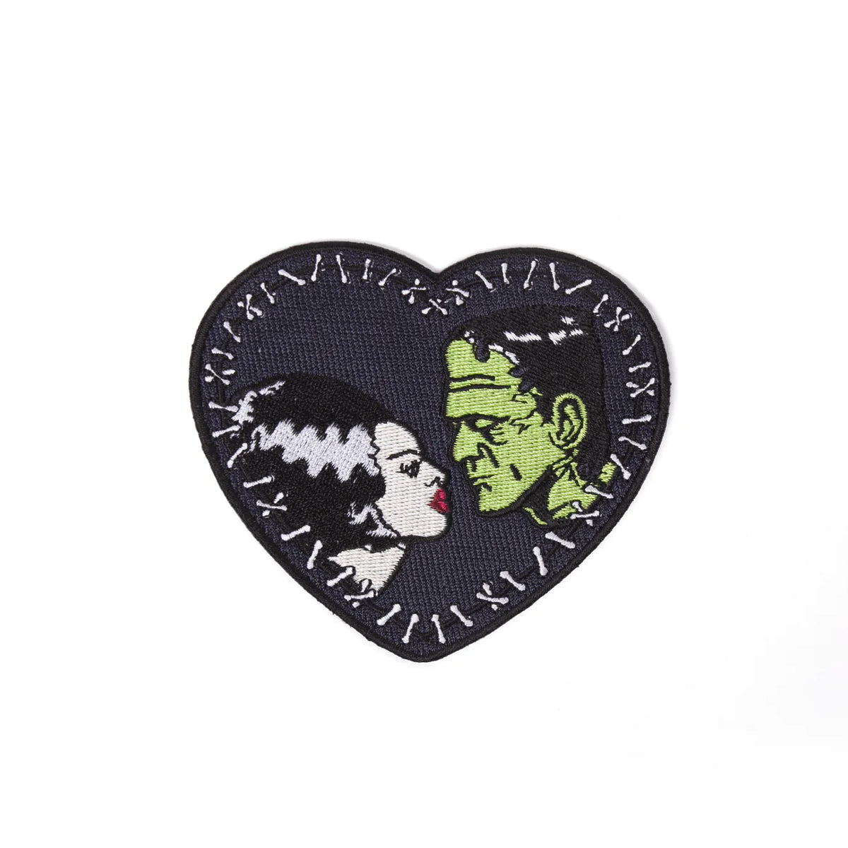 Bride & Frank Stitch Heart Embroidered Patch – Nightmare Toys