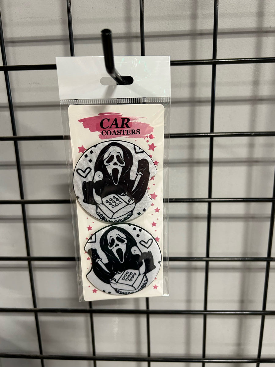 Ghostface Call Me Car Coasters – Nightmare Toys
