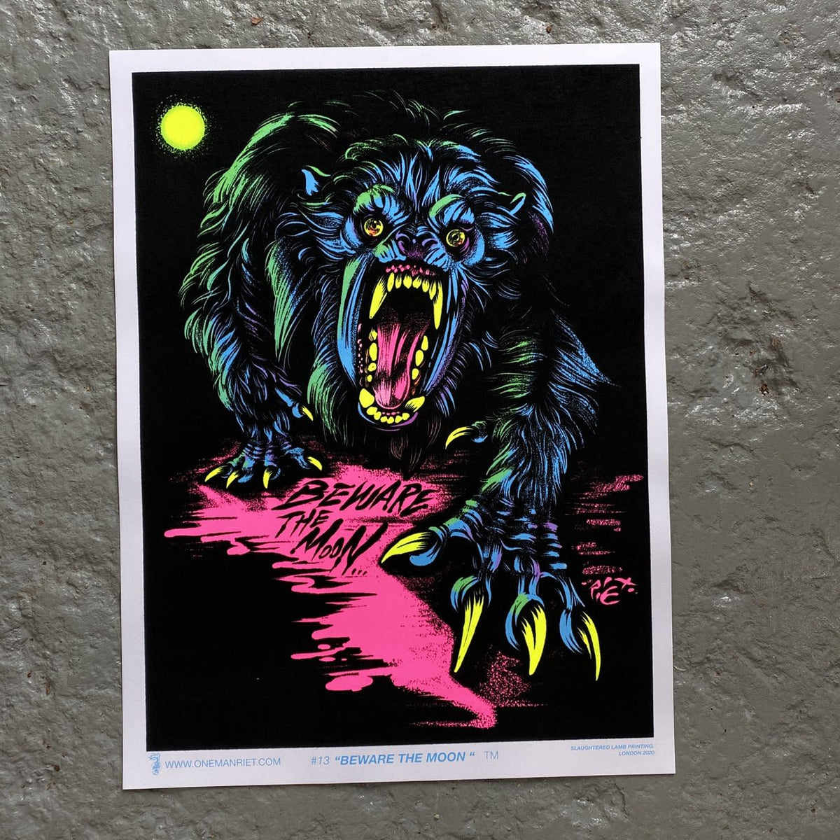 Beware The Moon Blacklight Poster – Nightmare Toys